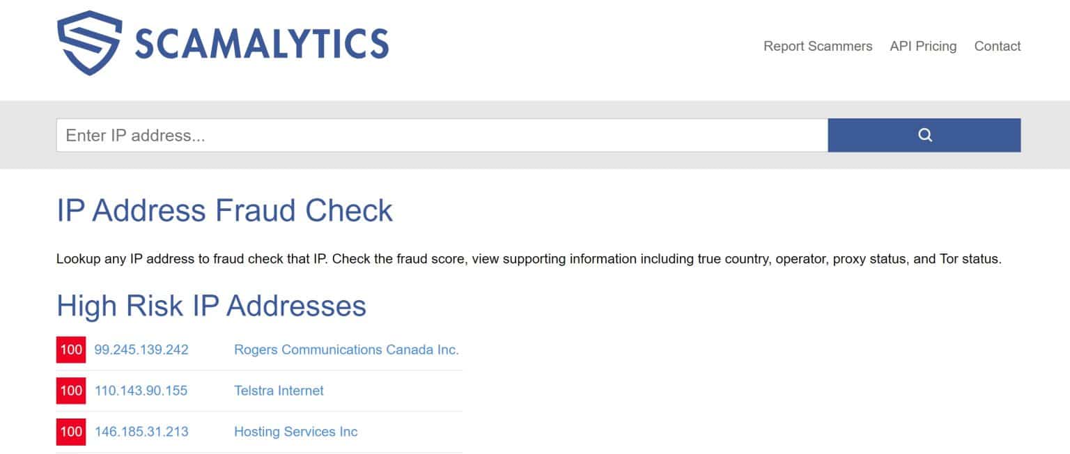 Top 5 IP fraud scoring tools - PEMAVOR