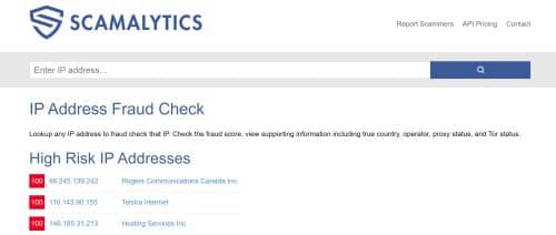 Top 5 IP fraud scoring tools - PEMAVOR